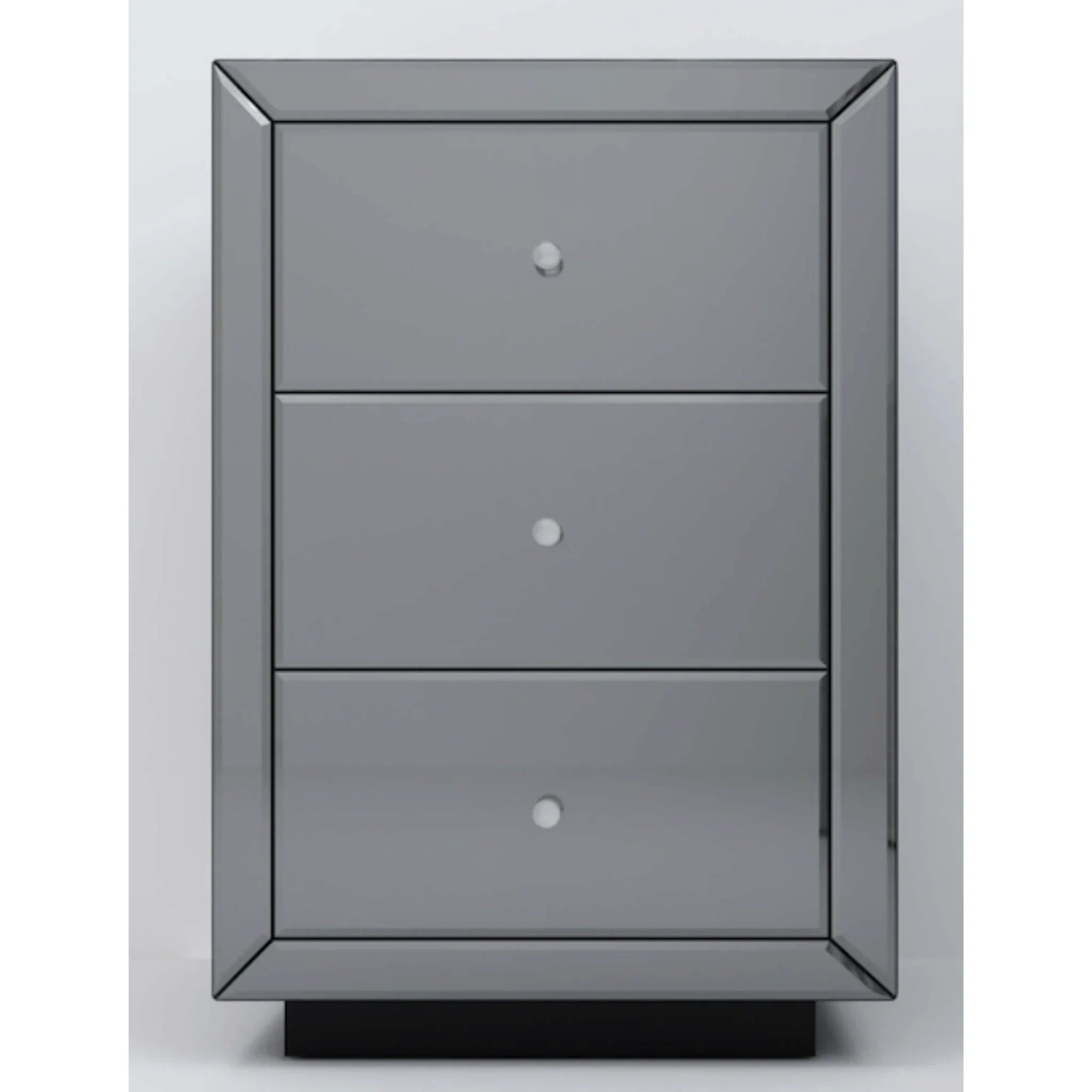 Marie Smoke Grey Mirrored Bedside Table | DLB Furniture